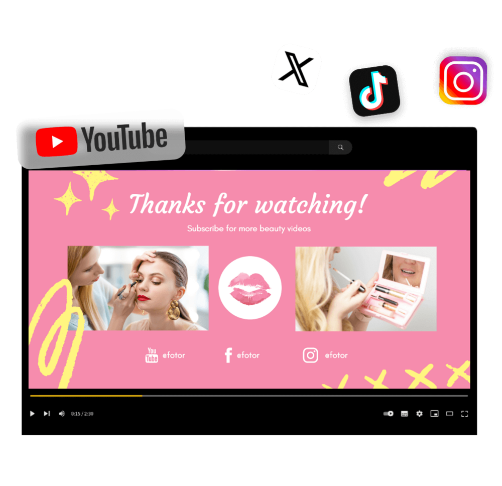 Outro Maker: Make YouTube Outro Videos Online for Free | Clipfly