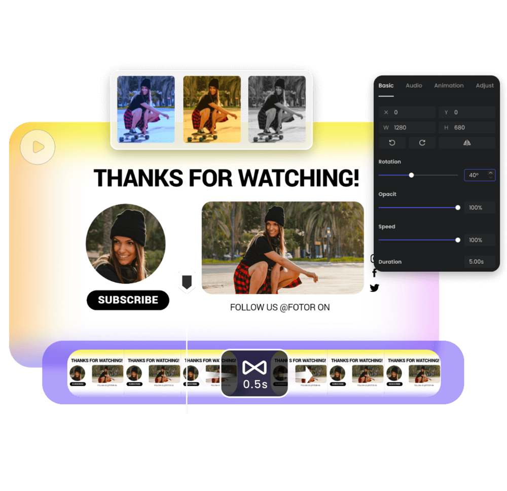 Outro Maker: Make YouTube Outro Videos Online for Free | Clipfly
