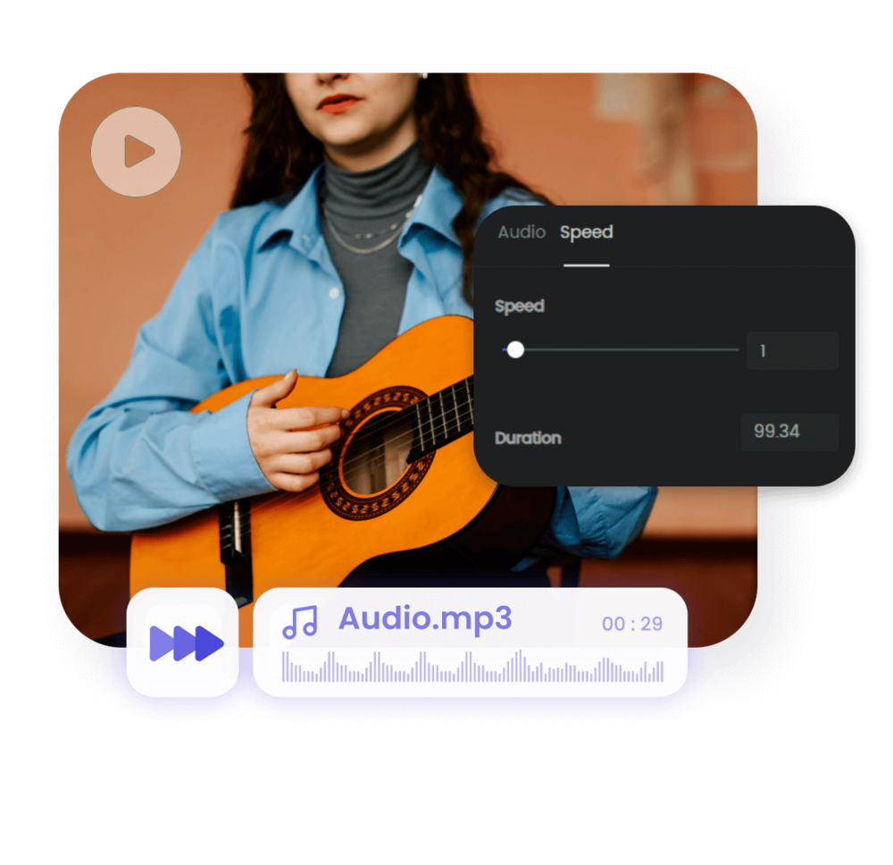 Free Audio Speed Changer: Speed up & Slow down Music | Clipfly