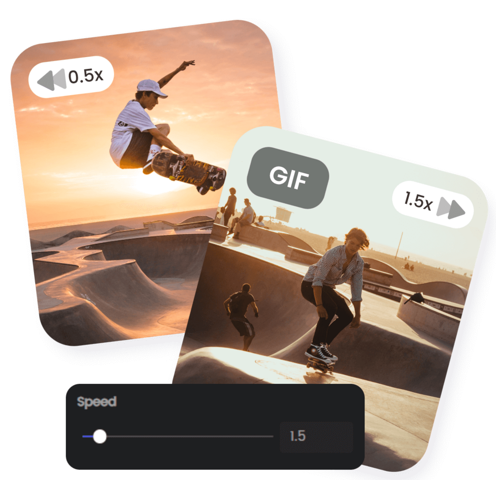 GIF Speed Changer: Speed up & Slow down GIF Online Free | Clipfly