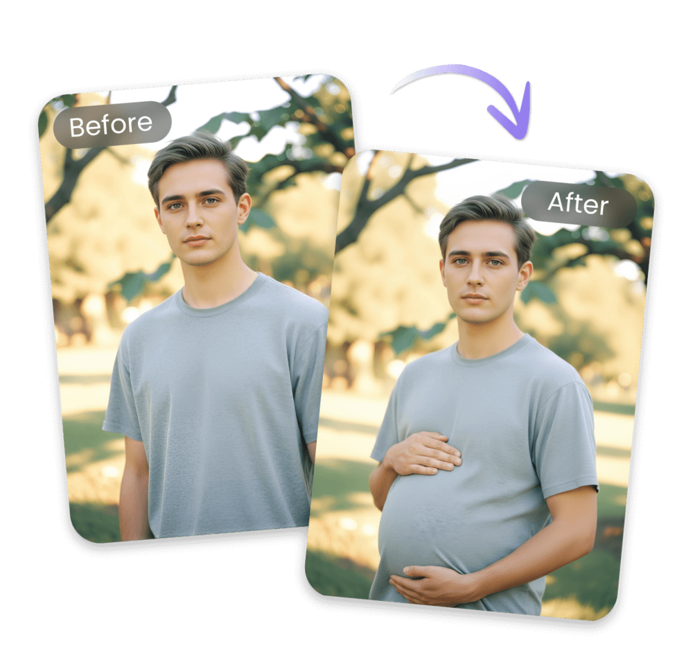 AI Pregnant Filter – Convert Photos to Baby Bump Effect | Clipfly