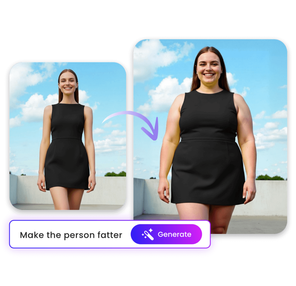 Fatify: Weight Gain AI with Different Fat Levels Online Free | Clipfly