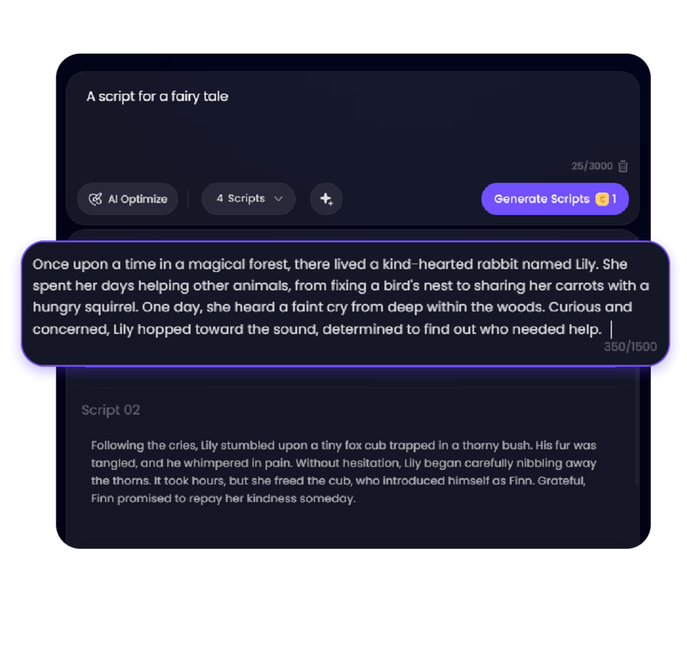 Générateur de script IA gratuit en ligne | Clipfly