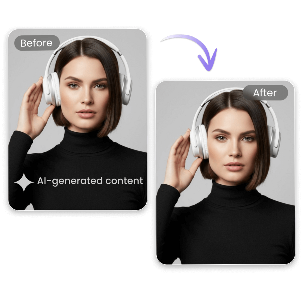 Quitar marca de agua de fotos en línea gratis con IA | Clipfly