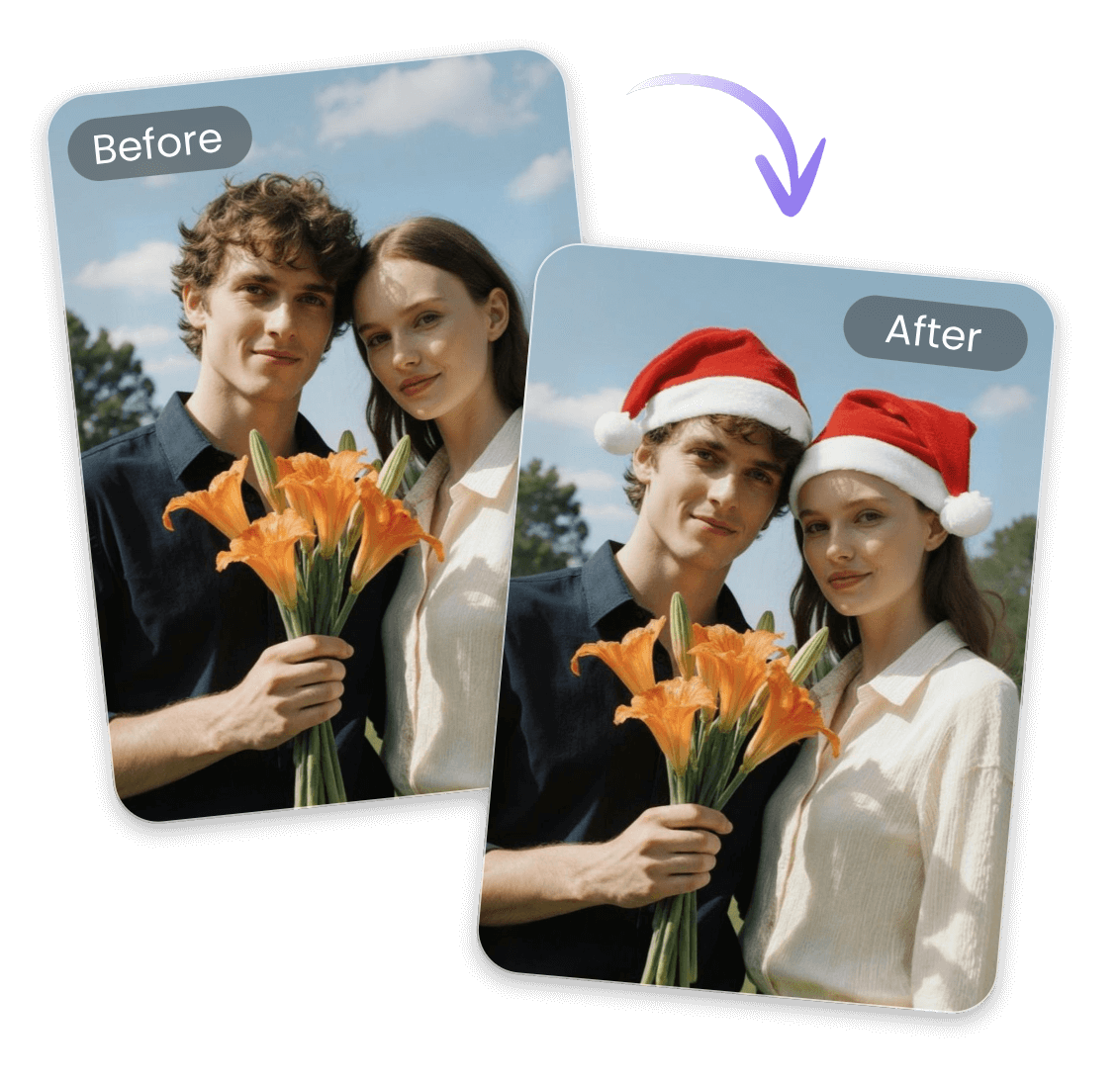 Santa Hat Adder: Add Santa Hat to Photo Online Free | Clipfly