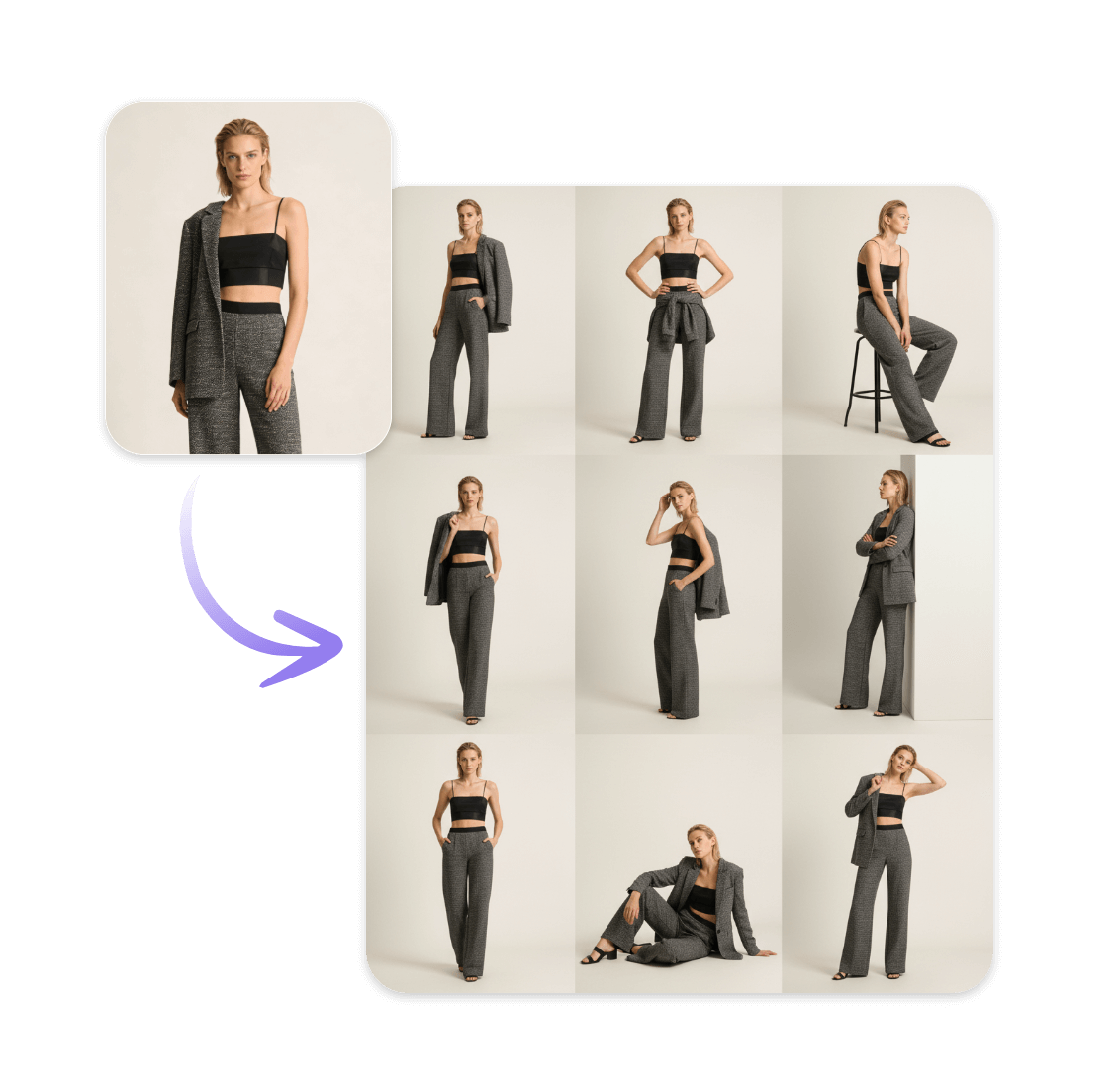Free AI Pose Generator Online: Change Pose in Photo | Clipfly