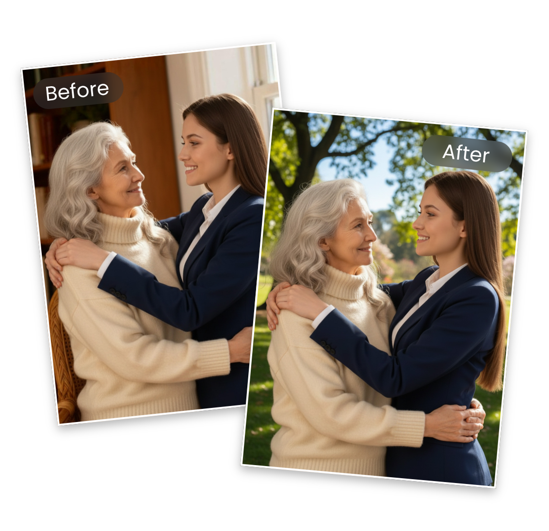 Hug My Younger Self with Gemini AI Online for Free | Clipfly