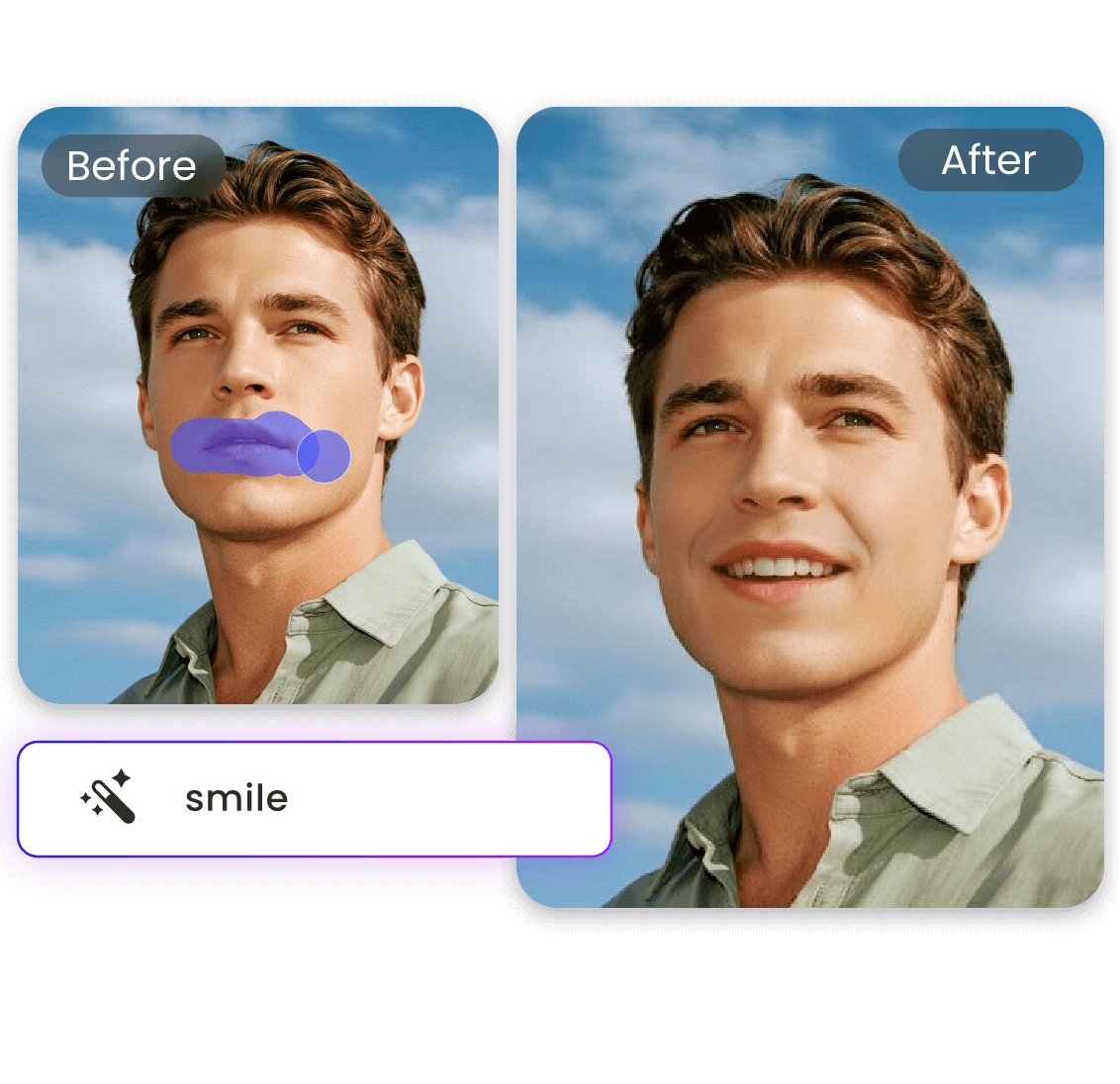 AI Smile Generator Online Free: Add Smile to Photo & Video | Clipfly