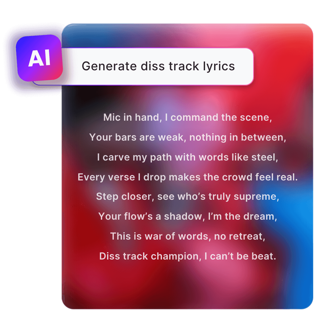 Free AI Diss Track Generator - Rap Battle Lyrics & Music | Clipfly