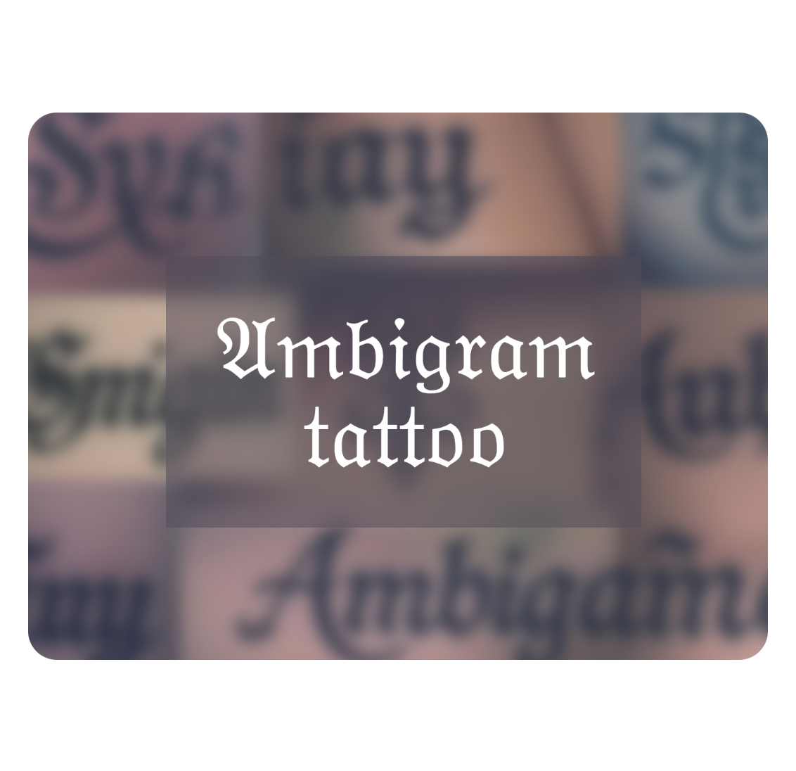 Free AI Ambigram Tattoo Generator - Design Ambigram Tattoos Online ...