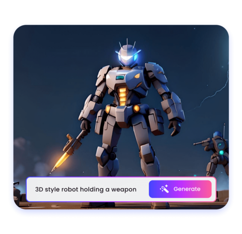 Criador gratuito personagem 3D a partir de texto ou fotos | Clipfly