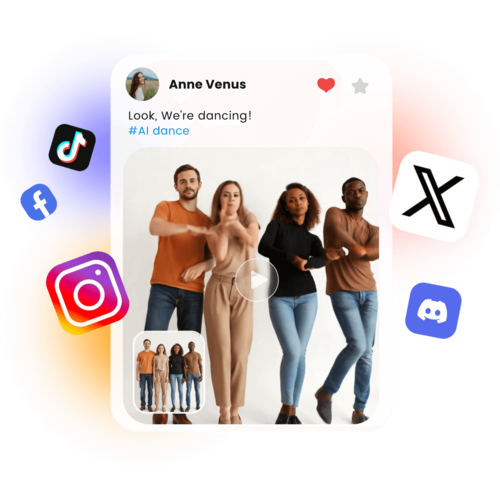 AI Group Dance Video Generator: Animate Multiple Characters | Clipfly