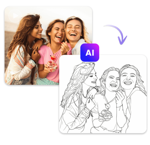Turn Photo into Line Drawing Online for Free | Clipfly