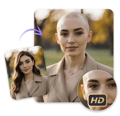 Free AI Bald Filter Online: Create Bald Head from Photo | Clipfly