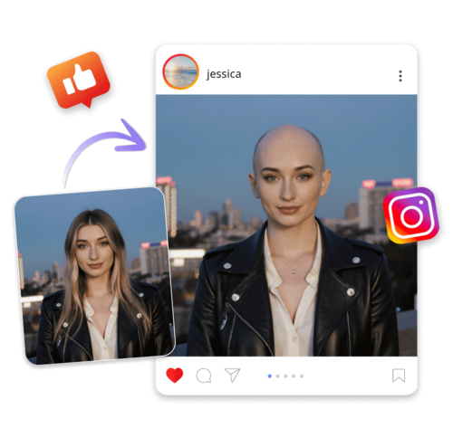 Free AI Bald Filter Online: Create Bald Head from Photo | Clipfly
