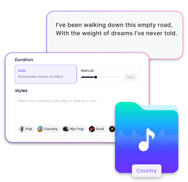 AI Country Song Generator from Text Online for Free | Clipfly