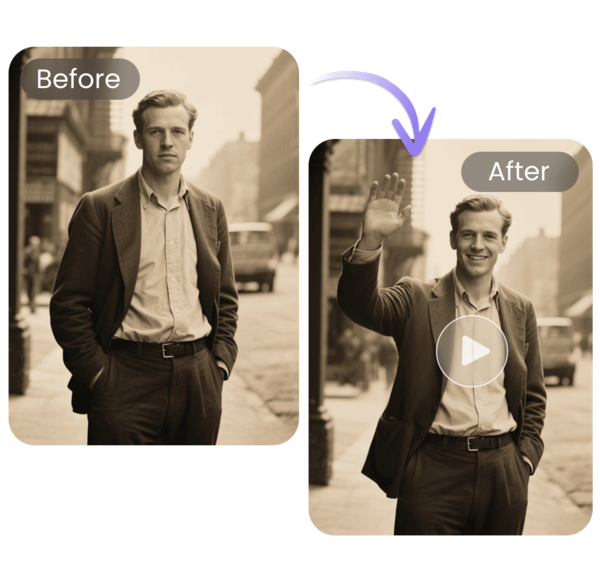 Animate Old Photos Free Online: Old Photo to Video with AI | Clipfly