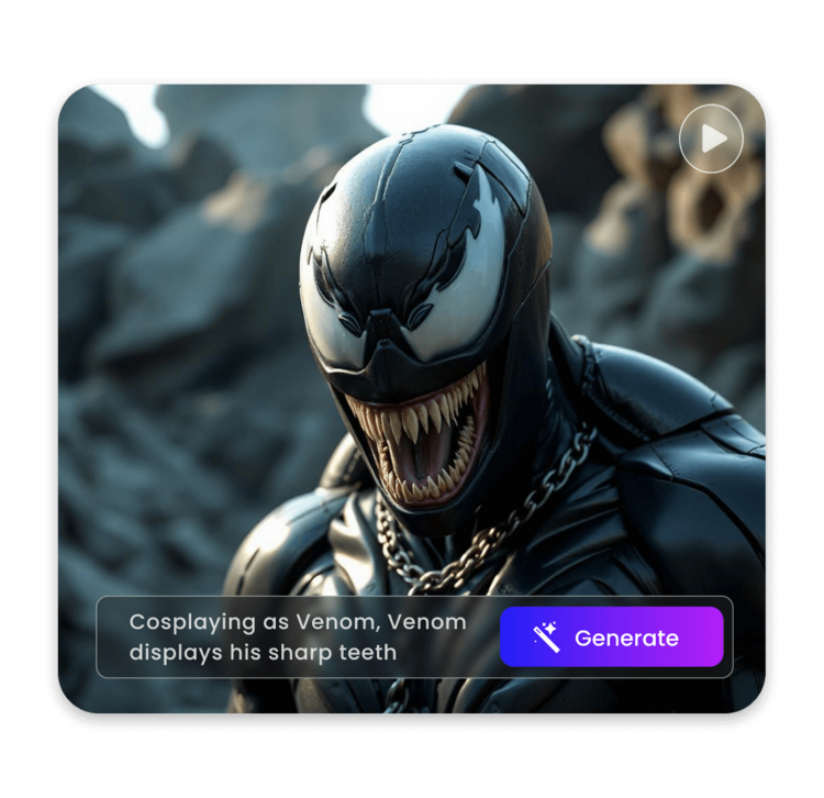 Online AI Venom Cosplay Video Generator