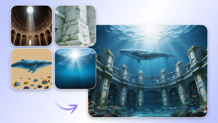 Fusion d'image IA gratuite - Fusionner 2 photos en ligne | Clipfly