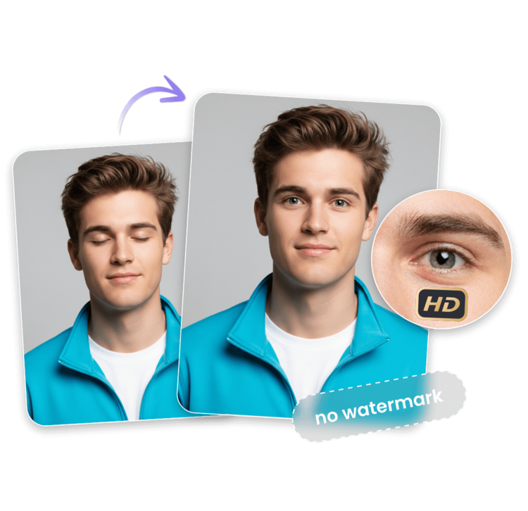 Open Eyes in Photo Online Free Without Watermark | Clipfly