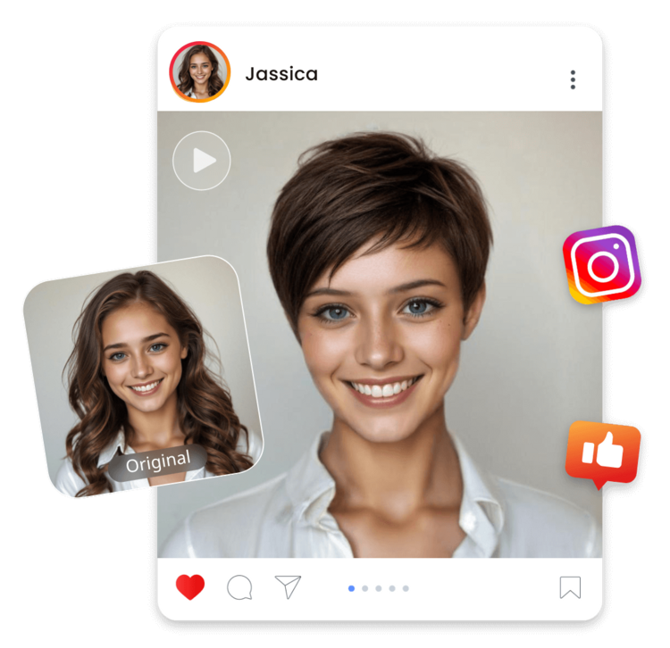 Short Hair Filter Free: Try on Realistic Short Hair with AI | Clipfly