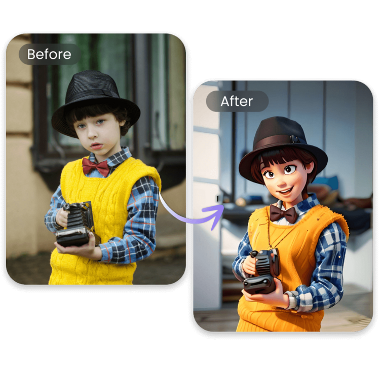 Photo to Cartoon AI: Cartoonize Photo Online Free | Clipfly