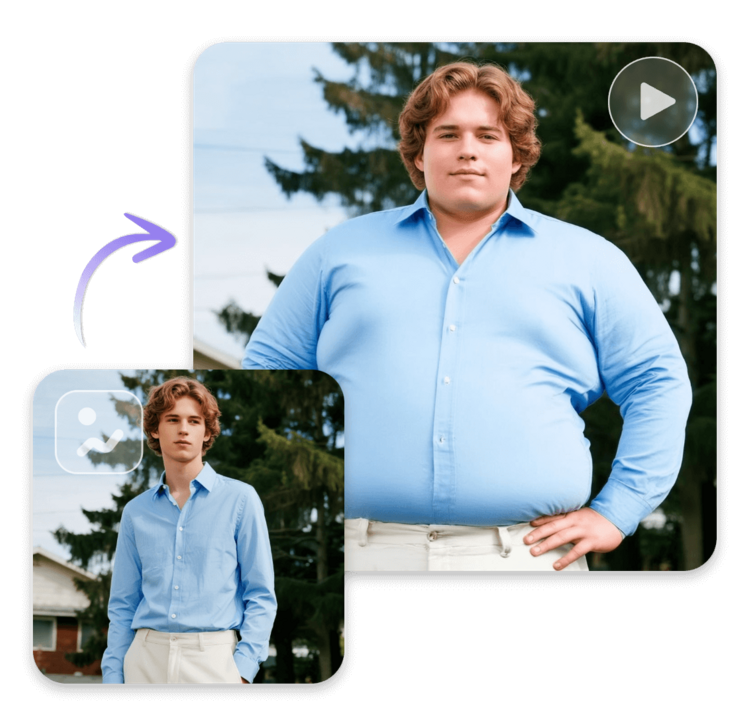 Fatify: Weight Gain AI with Different Fat Levels Online Free | Clipfly