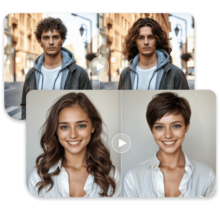 AI Hairstyle Changer Online: Change Your Hairstyle in Videos for Free ...
