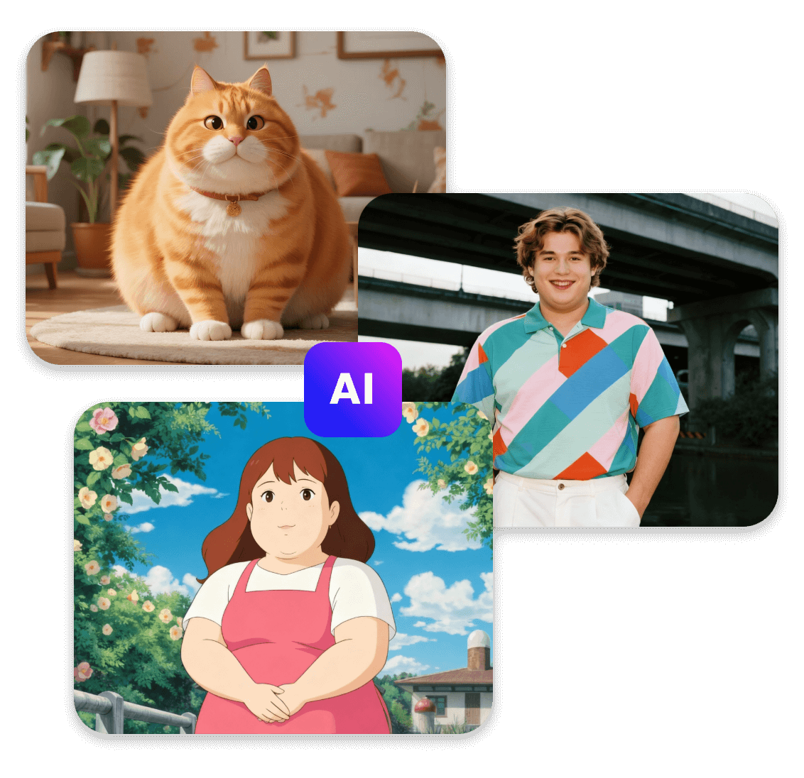 Fatify: Weight Gain AI with Different Fat Levels Online Free | Clipfly